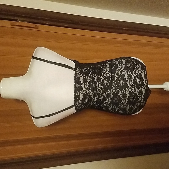 Just Sexy | Intimates & Sleepwear | Red And Black Floral Lace Teddy ...